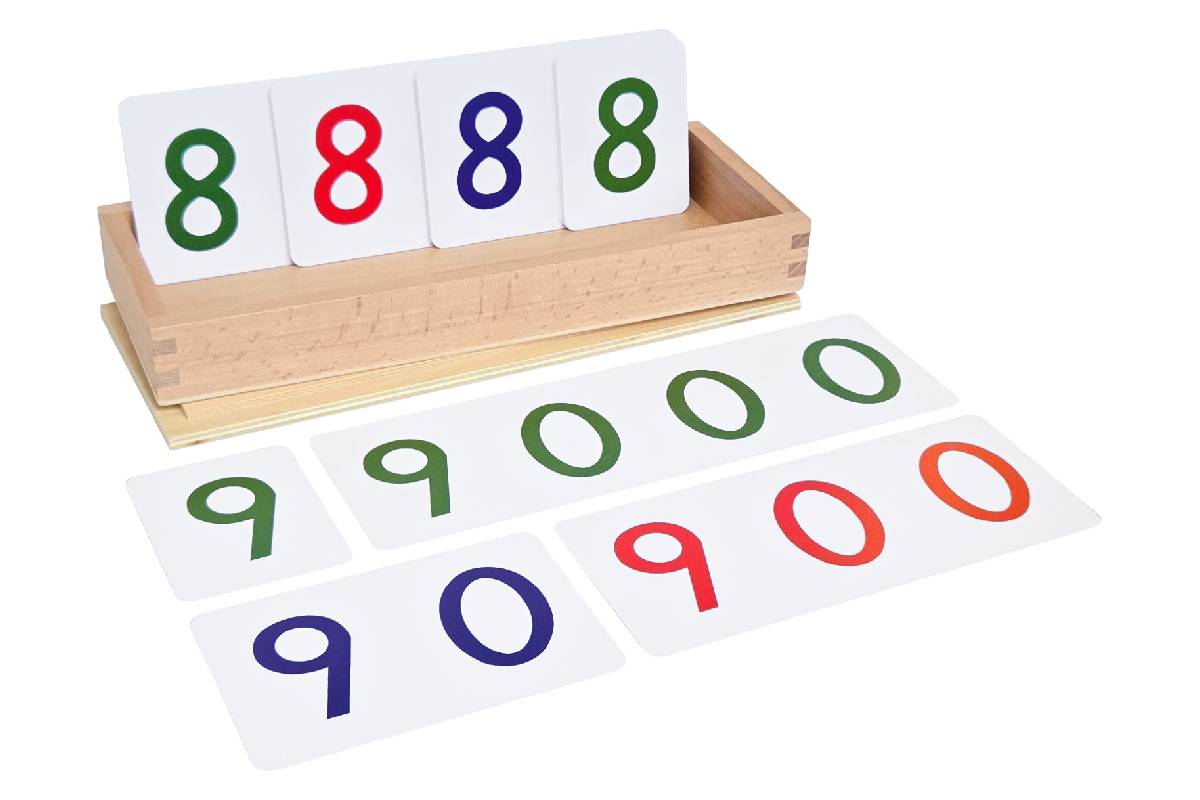 Large Number Cards 1-9000 - IFIT Montessori